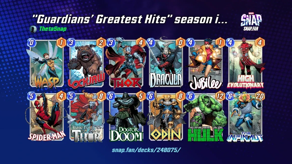 "Guardians’ Greatest Hits" season infinite deck by ThetaSnap - Marvel ...