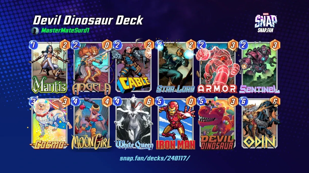 Devil Dinosaur Deck by MasterMateSurd1 - Marvel Snap Decks - snap.fan