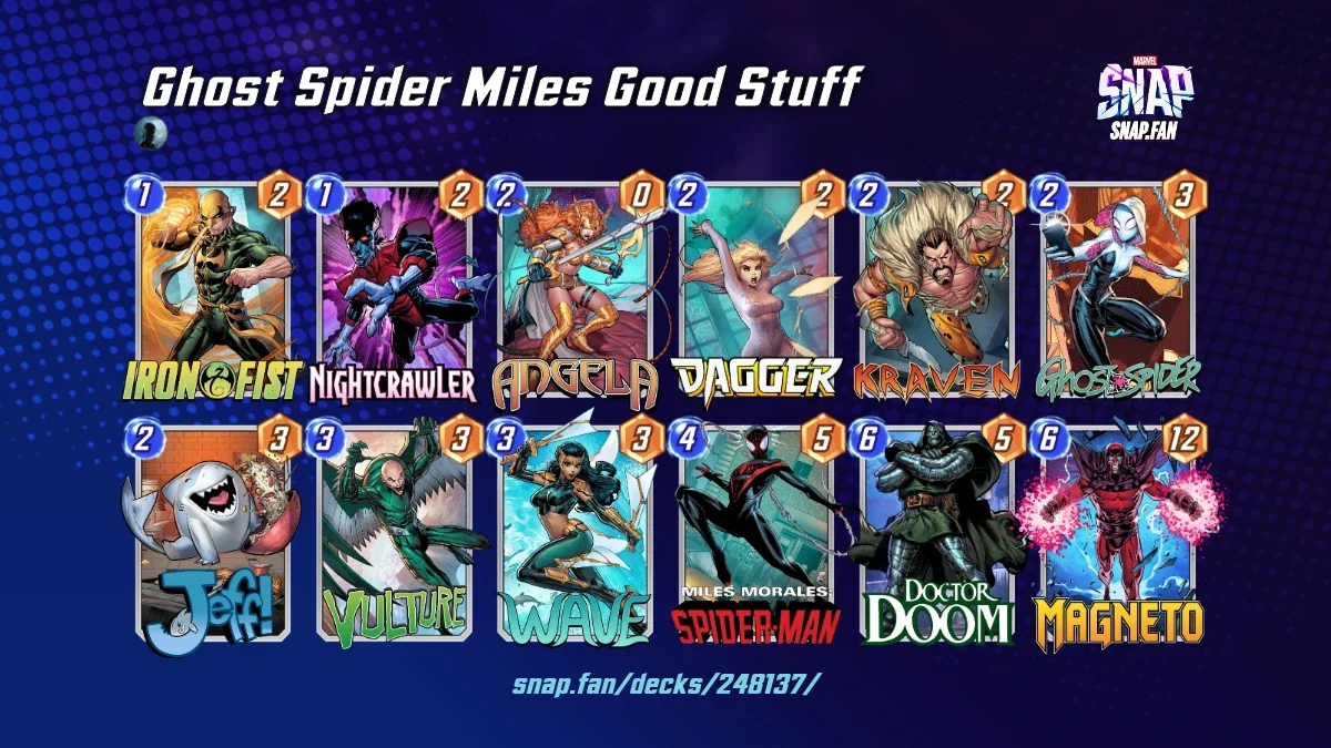Ghost Spider Miles Good Stuff by None - Marvel Snap Decks - snap.fan