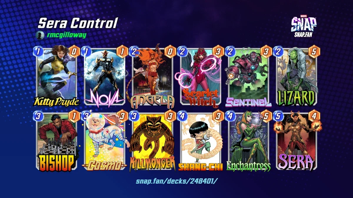 Sera Control by rmcgilloway - Marvel Snap Decks - snap.fan