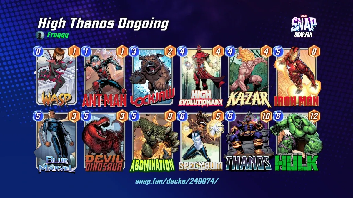 High Thanos Ongoing by Froggy - Marvel Snap Decks - snap.fan