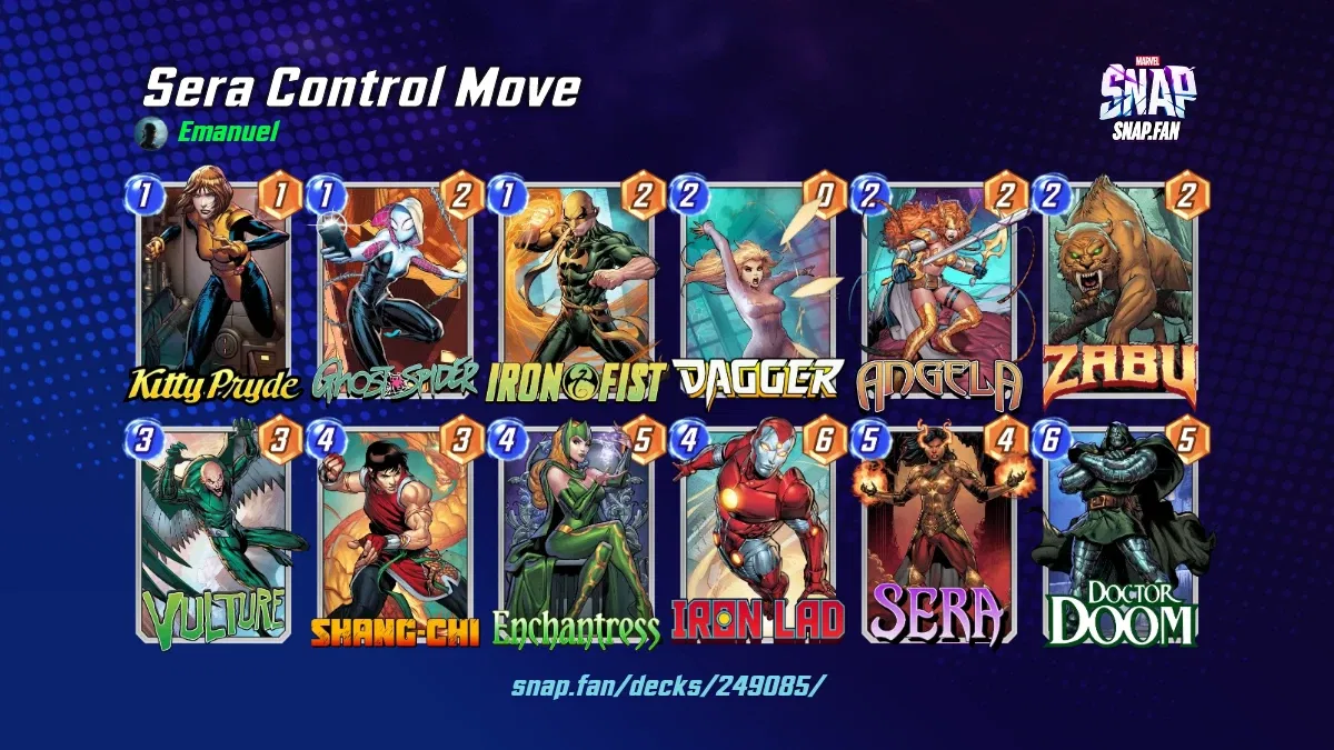 Sera Control Move by Emanuel - Marvel Snap Decks - snap.fan