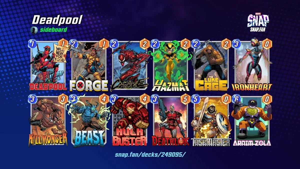 Deadpool by sideboard - Marvel Snap Decks - snap.fan