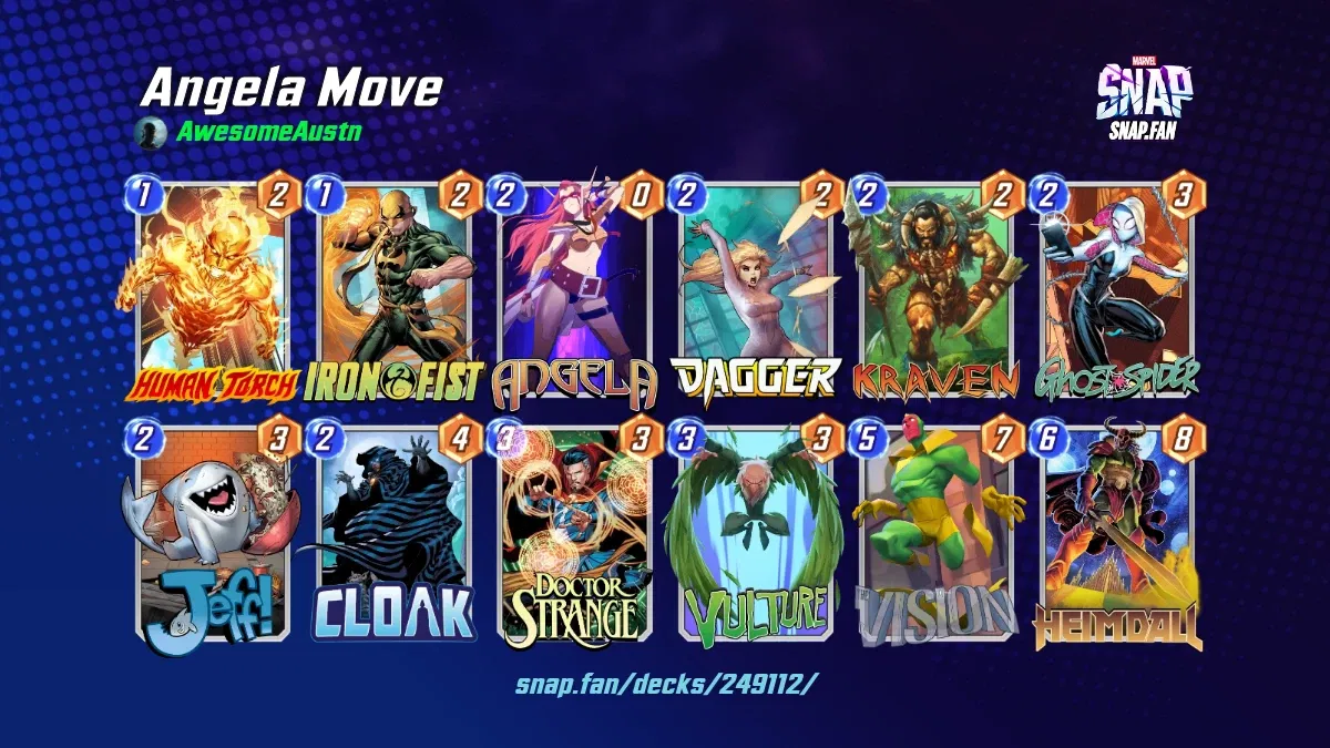 Angela Move by AwesomeAustn - Marvel Snap Decks - snap.fan