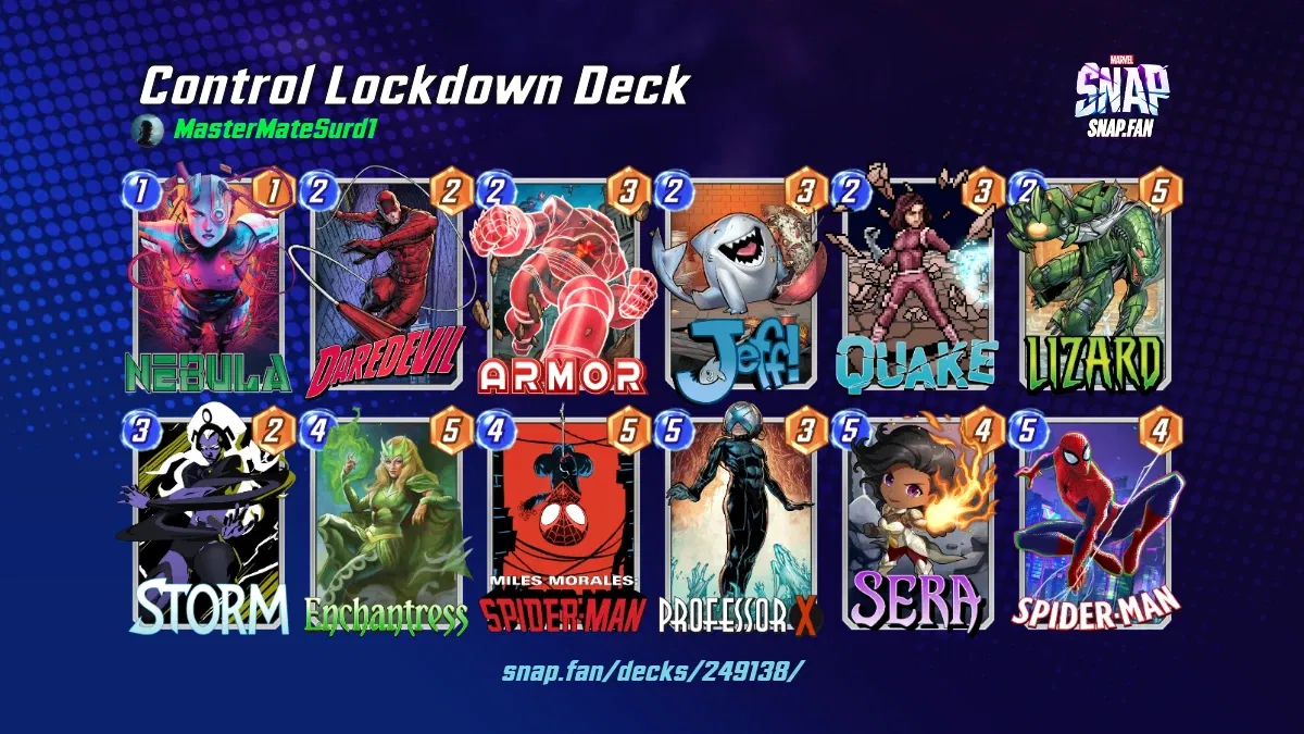 Control Lockdown Deck by MasterMateSurd1 - Marvel Snap Decks - snap.fan