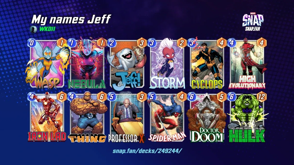 My names Jeff by WKDII - Marvel Snap Decks - snap.fan