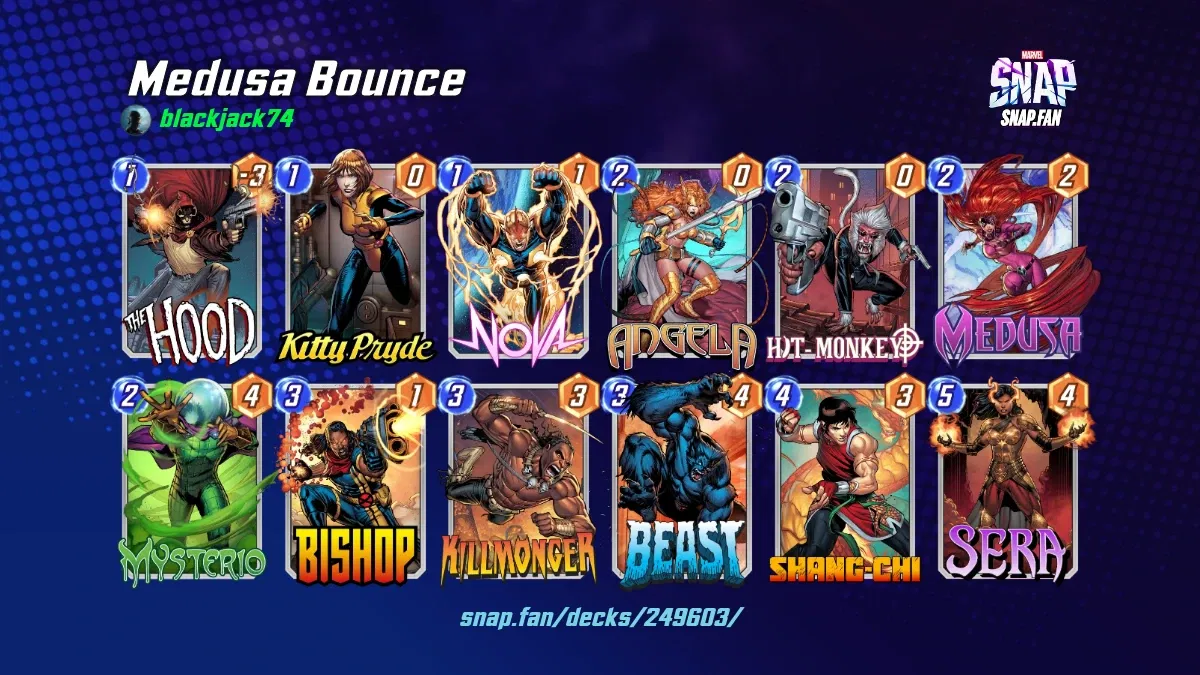 Medusa Bounce by blackjack74 - Marvel Snap Decks - snap.fan