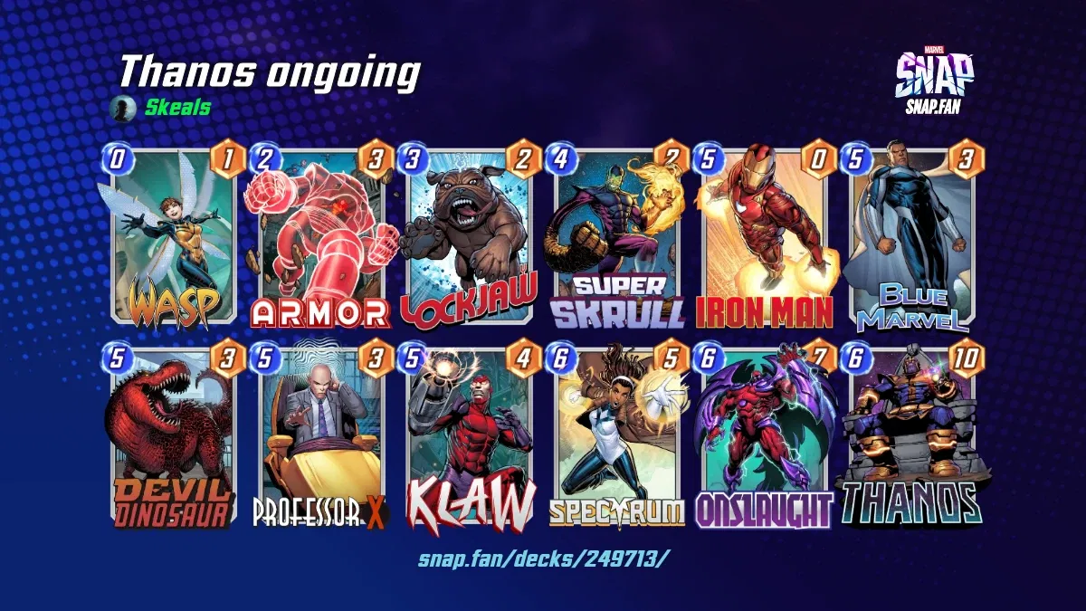 Thanos ongoing by Skeals - Marvel Snap Decks - snap.fan