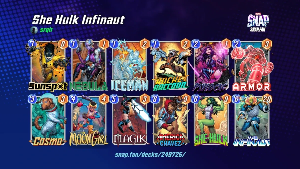 She Hulk Infinaut by srqlr - Marvel Snap Decks - snap.fan