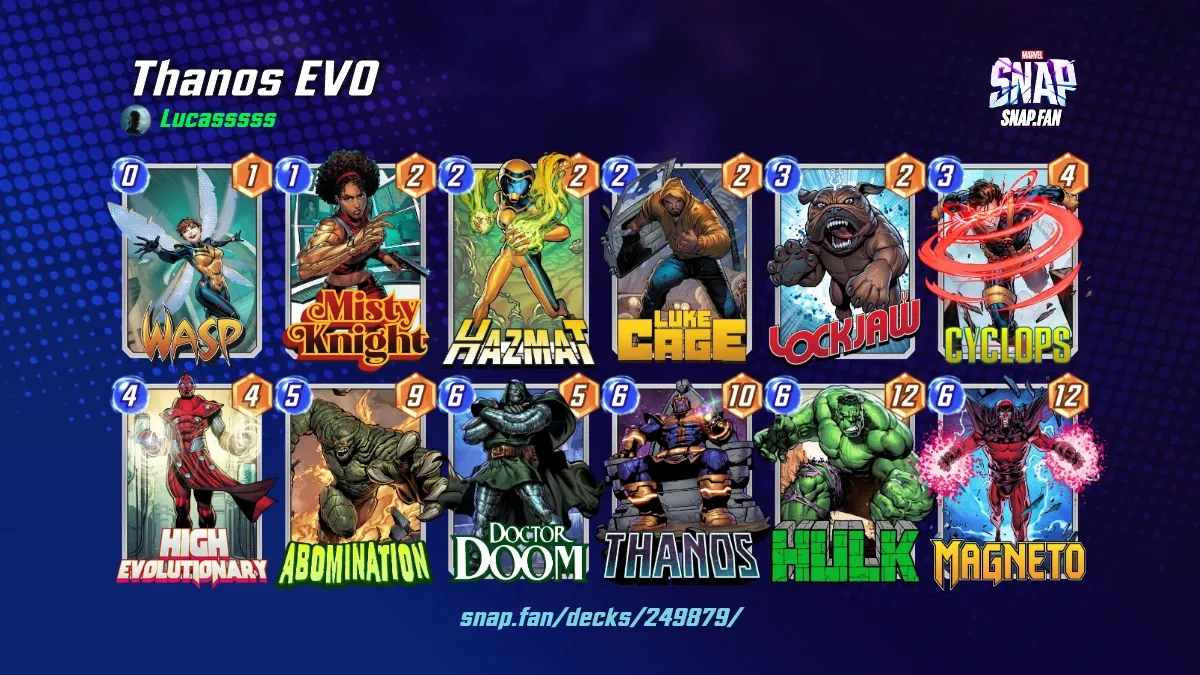 Thanos EVO by Lucasssss - Marvel Snap Decks - snap.fan