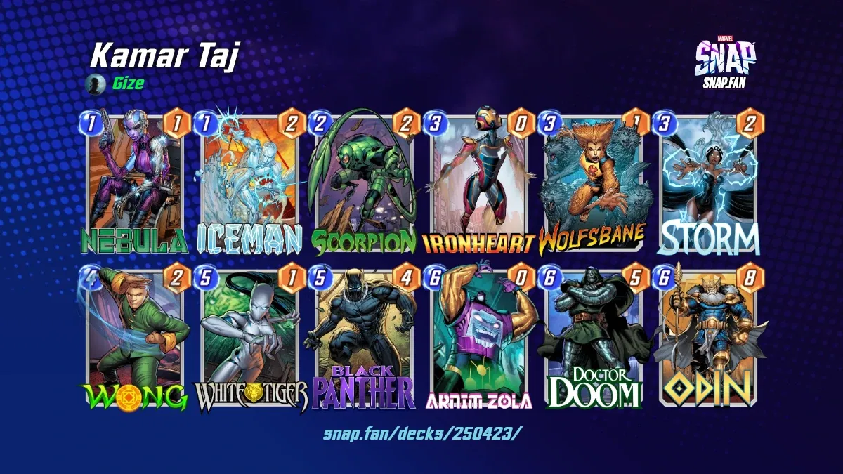 Kamar Taj by Gize - Marvel Snap Decks - snap.fan