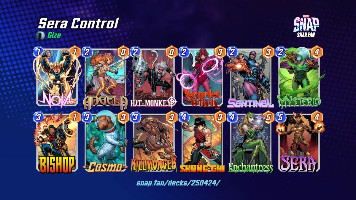Sera Control by Gize - Marvel Snap Decks - snap.fan