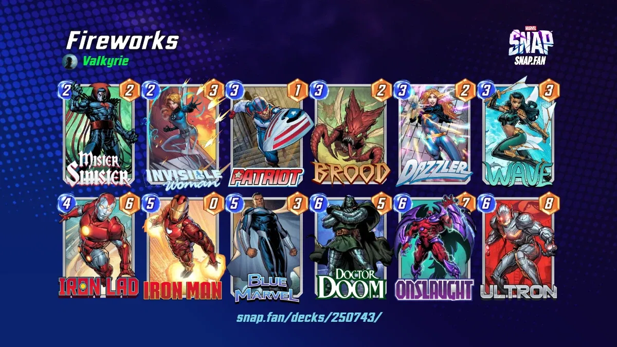 Fireworks by VaIkyrie - Marvel Snap Decks - snap.fan