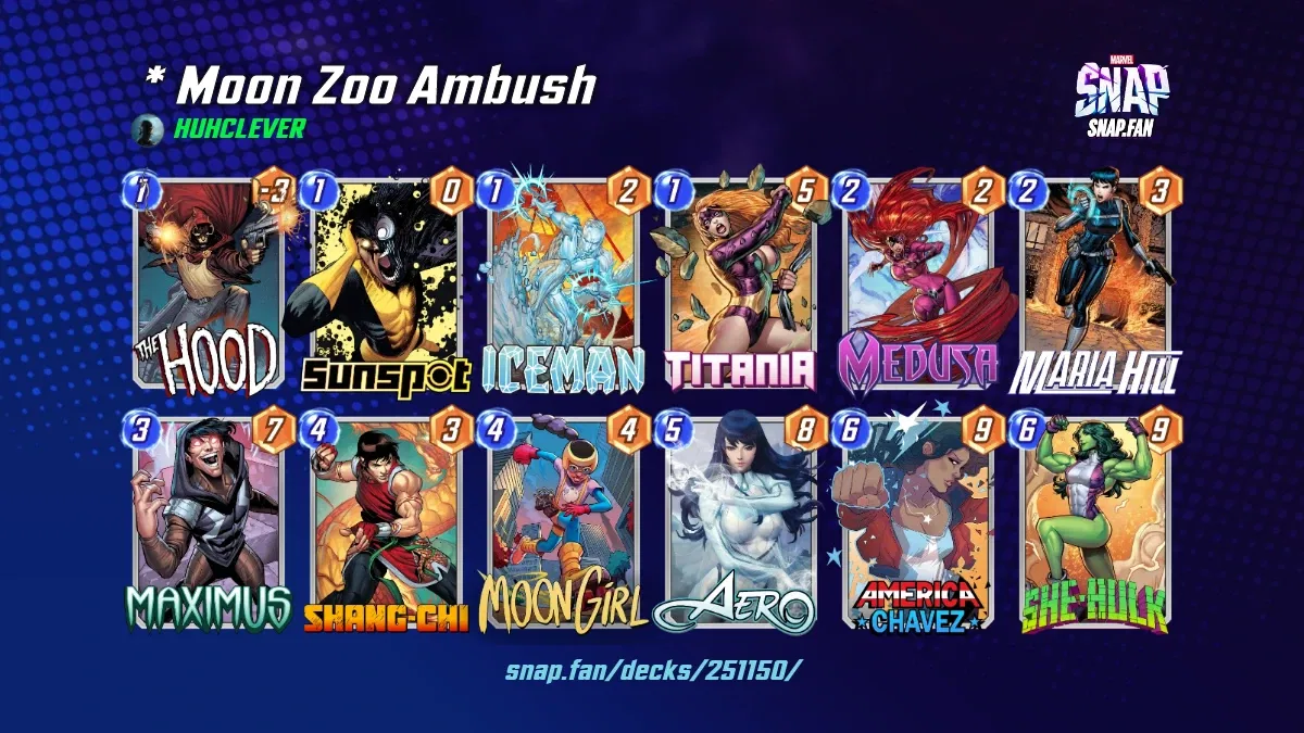 * Moon Zoo Ambush by HUHCLEVER - Marvel Snap Decks - snap.fan
