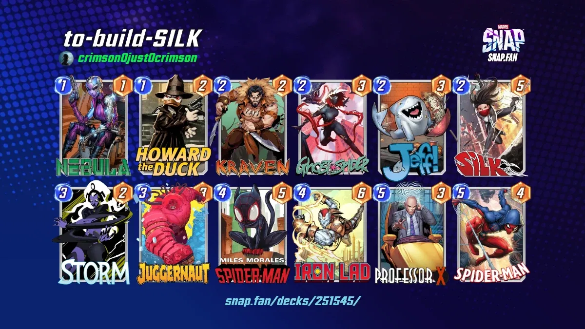 to-build-SILK by crimson0just0crimson - Marvel Snap Decks - snap.fan