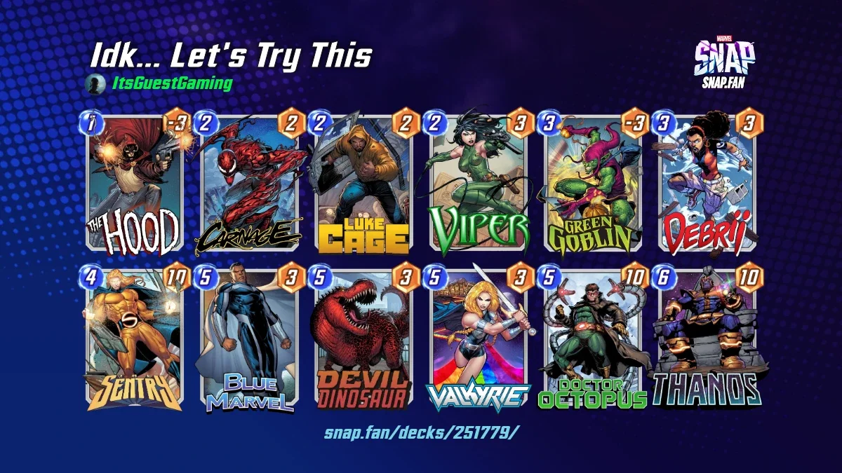 Idk... Let's Try This by ItsGuestGaming - Marvel Snap Decks - snap.fan