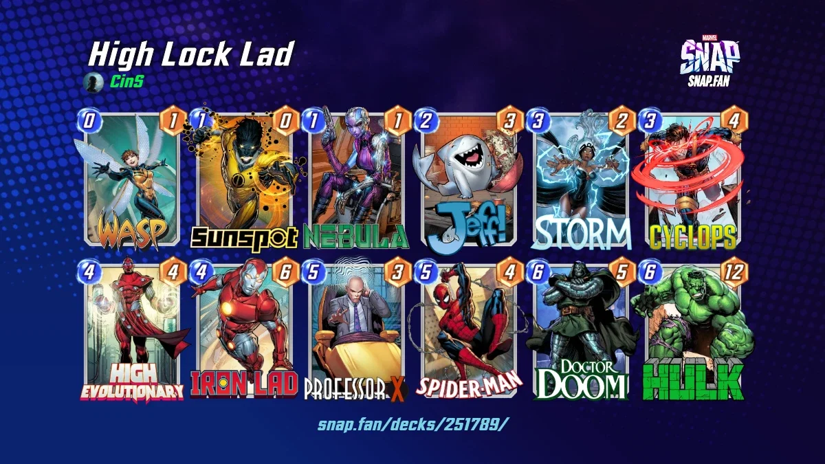 High Lock Lad by CinS - Marvel Snap Decks - snap.fan