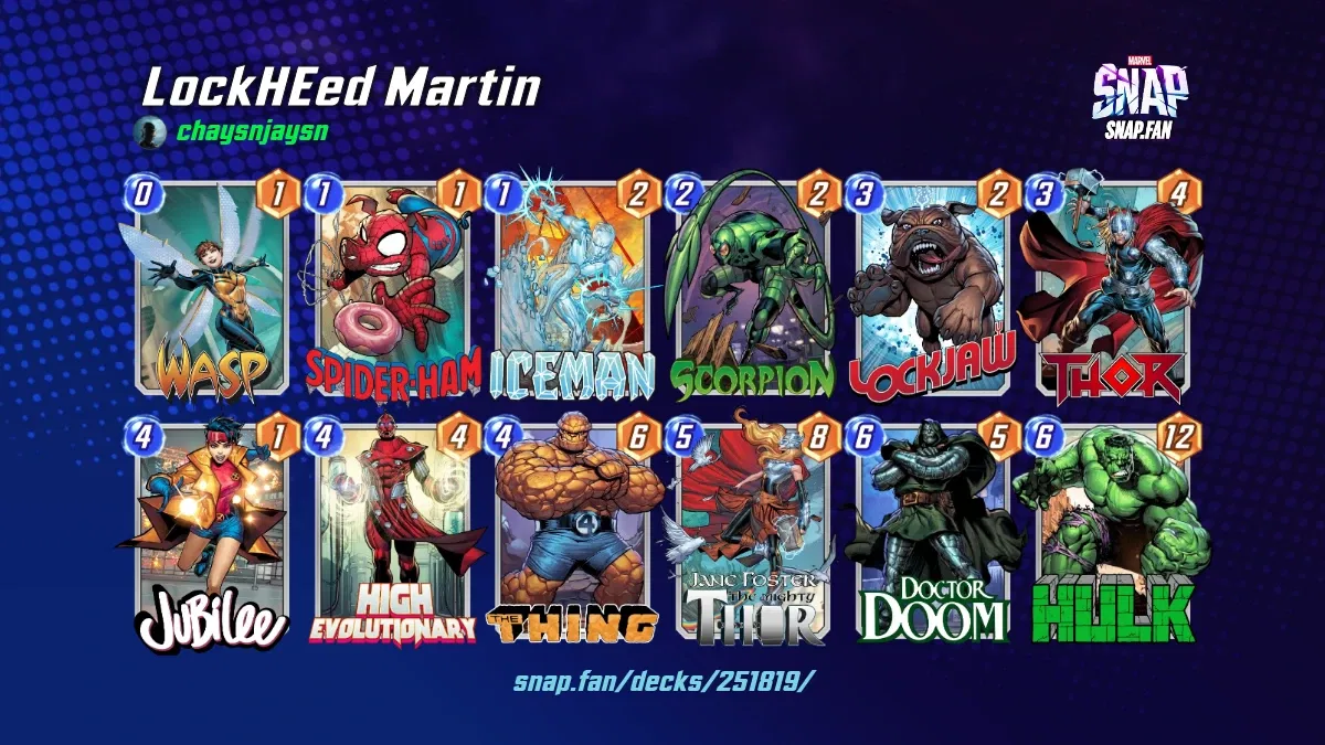 LockHEed Martin by chaysnjaysn - Marvel Snap Decks - snap.fan