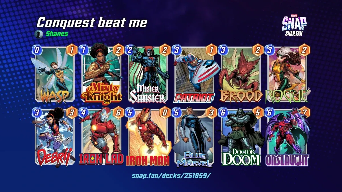 Conquest beat me by Shanes - Marvel Snap Decks - snap.fan