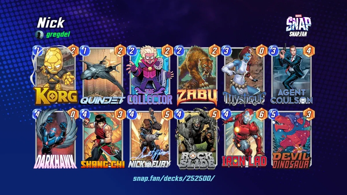 Nick by gregdel - Marvel Snap Decks - snap.fan