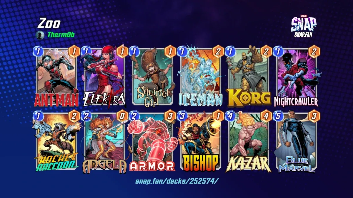 Zoo by Therm0b - Marvel Snap Decks - snap.fan