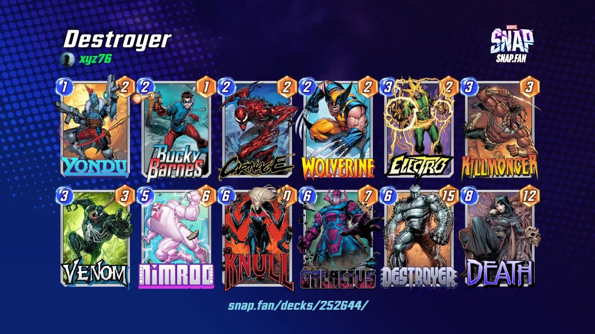 Destroyer by xyz76 - Marvel Snap Decks - snap.fan