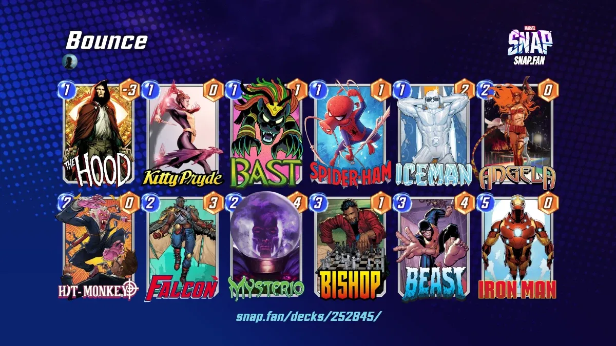 Bounce by None - Marvel Snap Decks - snap.fan