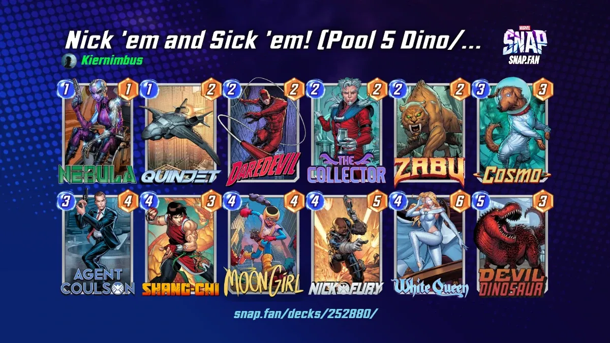 Nick 'em and Sick 'em! (Pool 5 Dino/Nick Fury Deck) by Kiernimbus ...