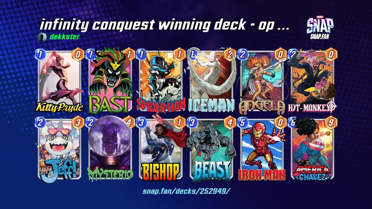 infinity conquest winning deck - op bounce - lamby's by dekkster ...