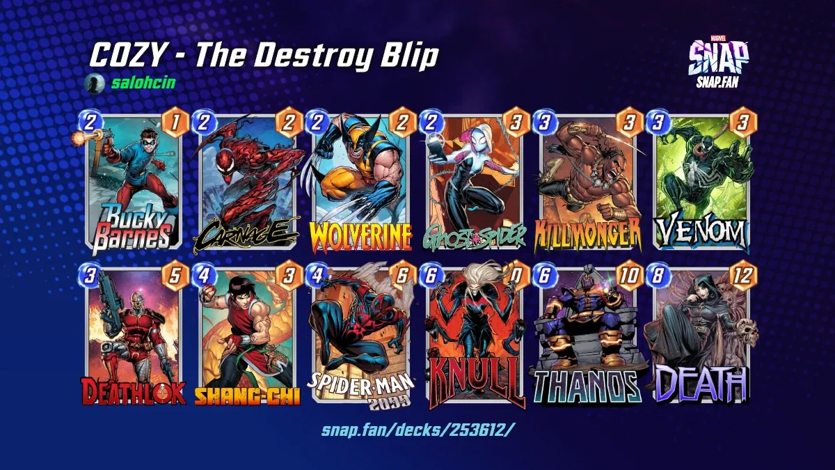 COZY - The Destroy Blip by salohcin - Marvel Snap Decks - snap.fan