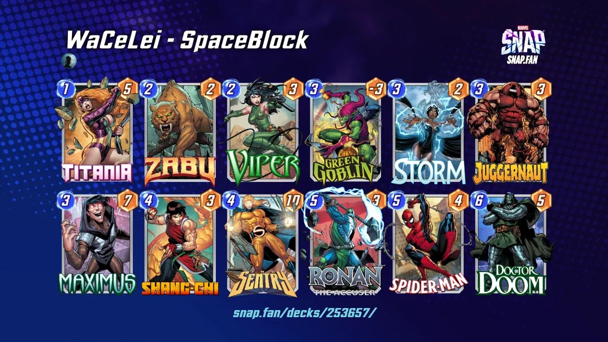 WaCeLei - SpaceBlock by None - Marvel Snap Decks - snap.fan