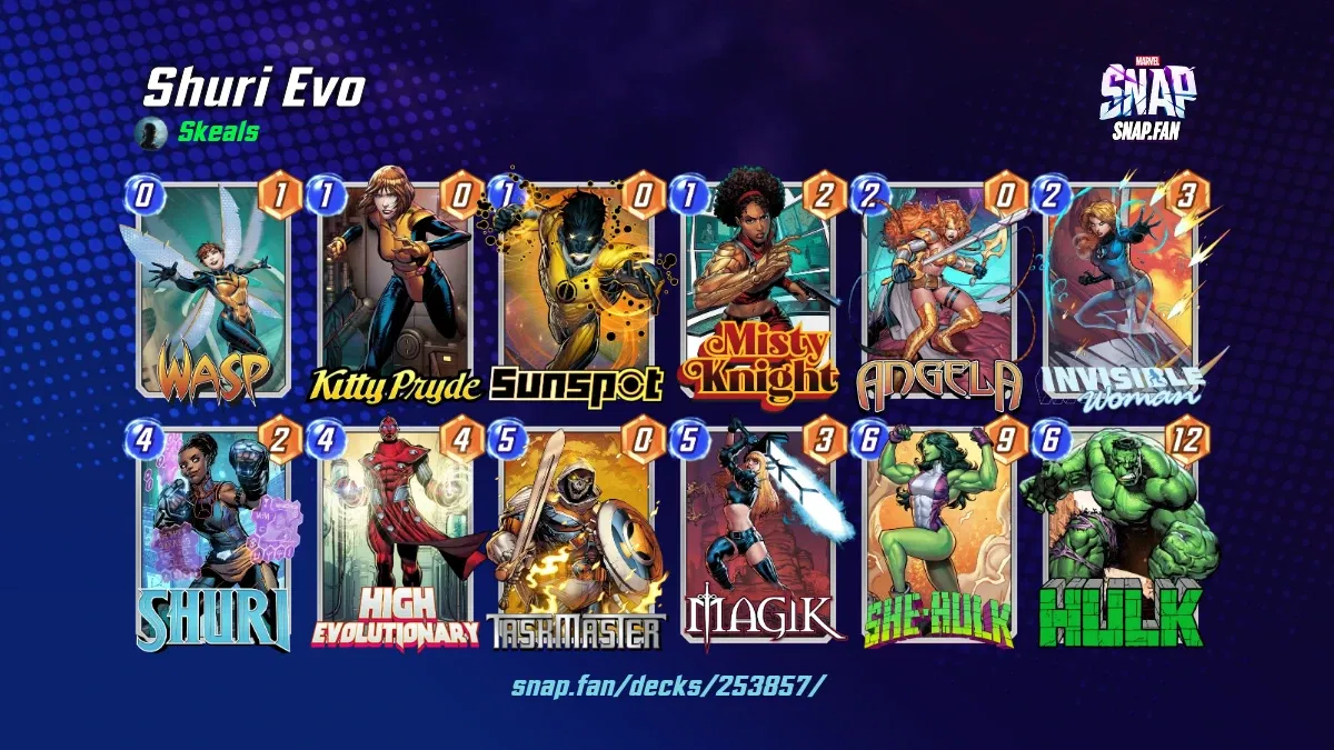 Shuri Evo by Skeals - Marvel Snap Decks - snap.fan