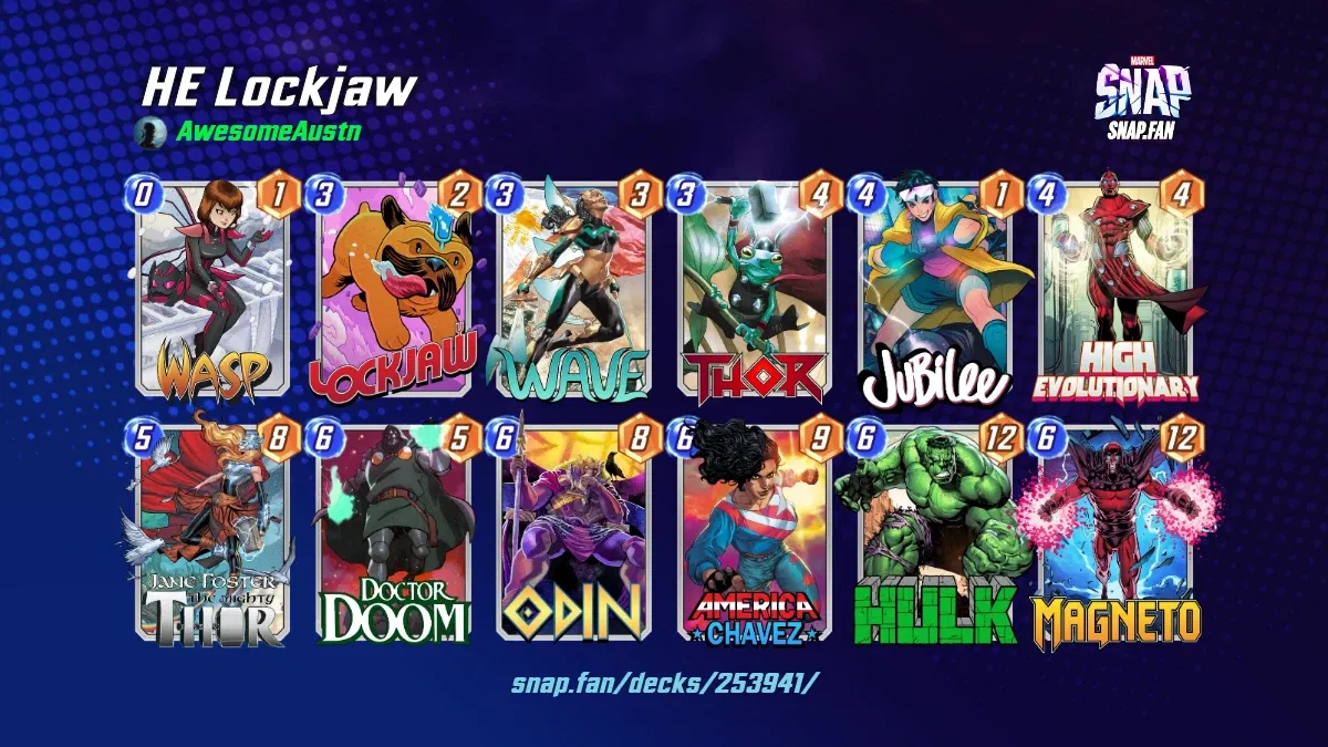 HE Lockjaw by AwesomeAustn - Marvel Snap Decks - snap.fan