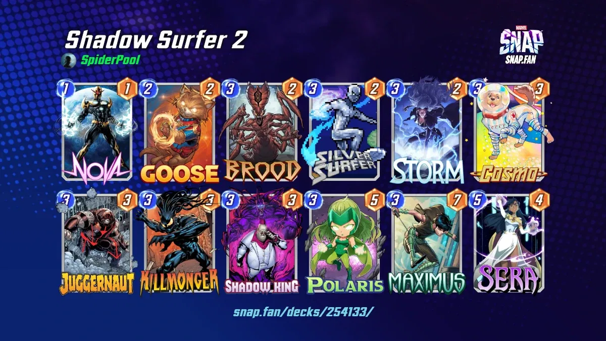 Shadow Surfer 2 by SpiderPool - Marvel Snap Decks - snap.fan
