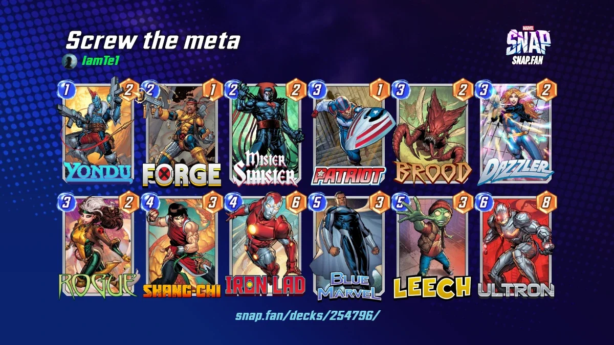 Screw the meta by IamTe1 - Marvel Snap Decks - snap.fan