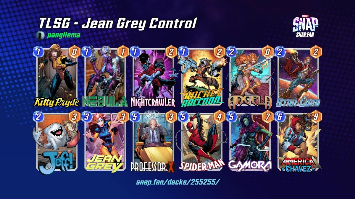 TLSG - Jean Grey Control by pangliema - Marvel Snap Decks - snap.fan