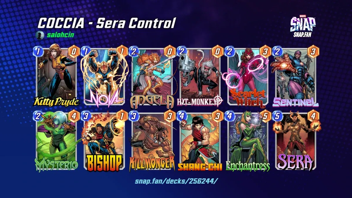 COCCIA - Sera Control by salohcin - Marvel Snap Decks - snap.fan