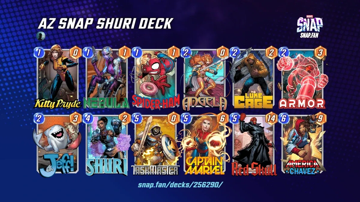 AZ SNAP SHURI DECK by None - Marvel Snap Decks - snap.fan