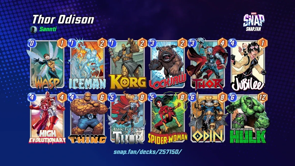 Thor Odison by Sannti - Marvel Snap Decks - snap.fan