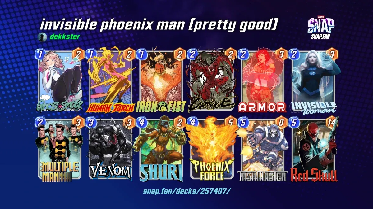 invisible phoenix man (pretty good) by dekkster - Marvel Snap Decks ...