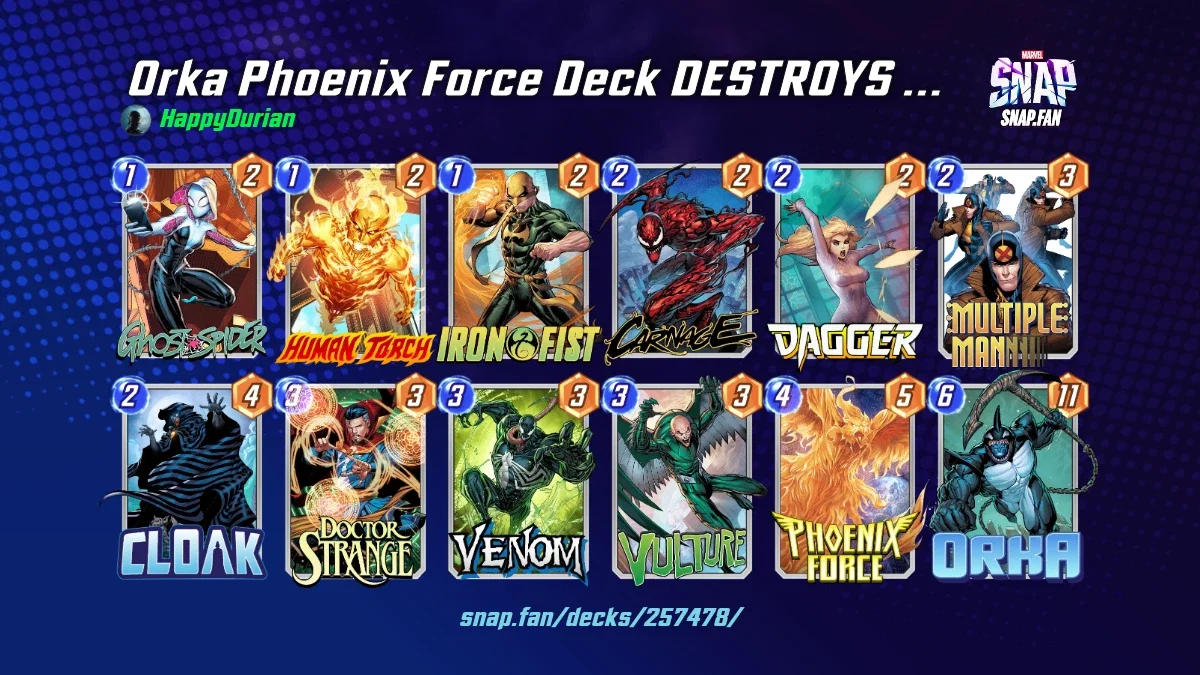 Orka Phoenix Force Deck DESTROYS My Opponent! by HappyDurian - Marvel ...