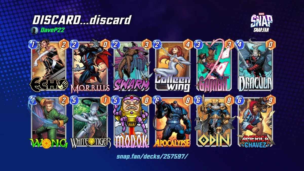 DISCARD...discard by DaveP22 - Marvel Snap Decks - snap.fan