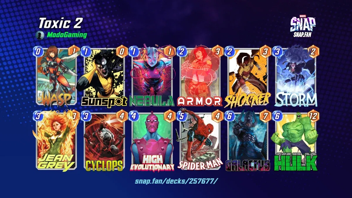 Toxic 2 by ModoGaming - Marvel Snap Decks - snap.fan