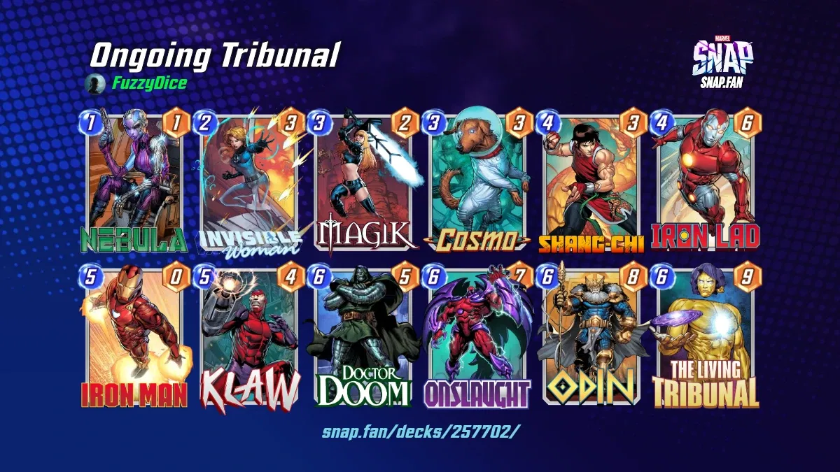 Ongoing Tribunal by FuzzyDice - Marvel Snap Decks - snap.fan
