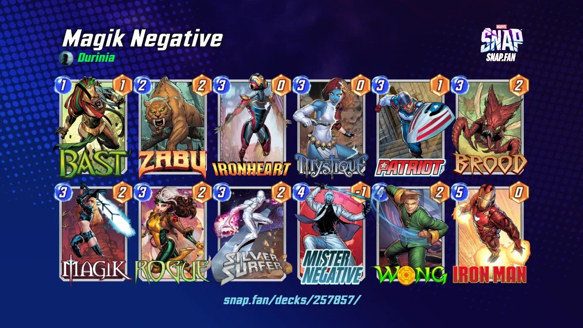 Magik Negative by Durinia - Marvel Snap Decks - snap.fan