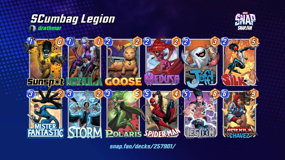 SCumbag Legion by drathmar - Marvel Snap Decks - snap.fan