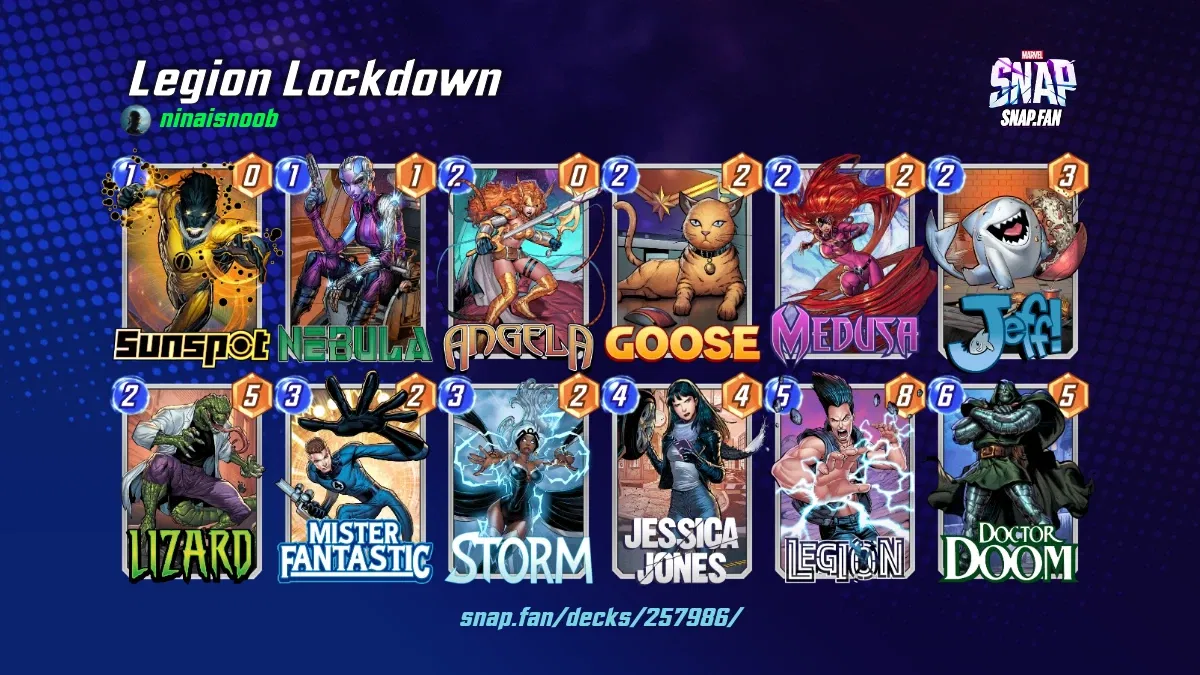 Legion Lockdown by ninaisnoob - Marvel Snap Decks - snap.fan