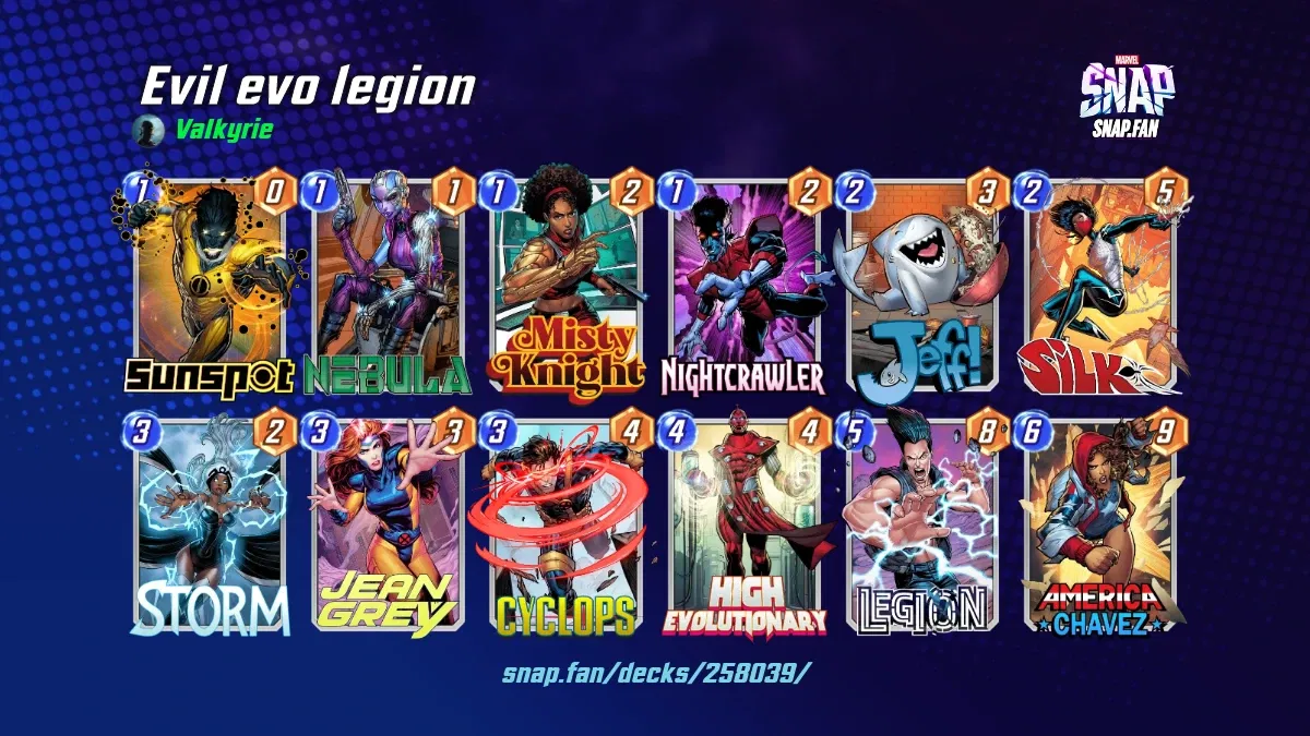 Evil evo legion by VaIkyrie - Marvel Snap Decks - snap.fan