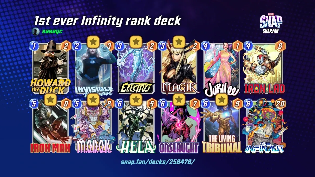1st ever Infinity rank deck by saaayc - Marvel Snap Decks - snap.fan