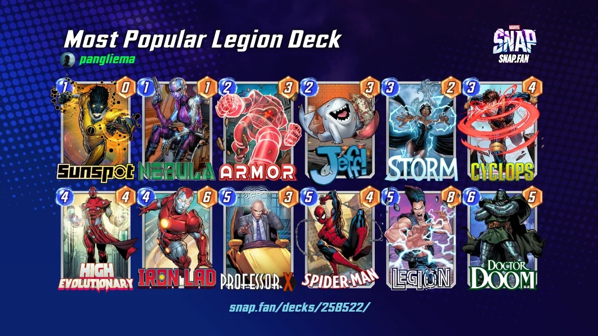 Most Popular Legion Deck by pangliema - Marvel Snap Decks - snap.fan